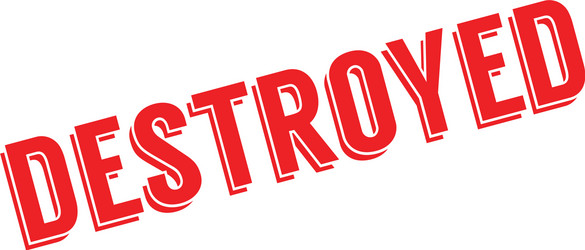 Destroyed rubber stamp Royalty Free Vector Image