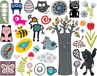 Misc cartoons Royalty Free Vector Image - VectorStock