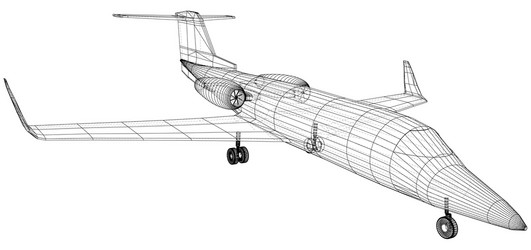 Commercial airplane fast travel Royalty Free Vector Image