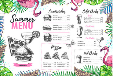 Restaurant menu background Royalty Free Vector Image