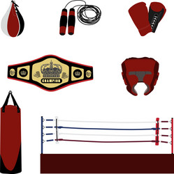 Boxing set Royalty Free Vector Image - VectorStock