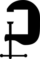 G clamp tool steel vice equipment for metal Vector Image