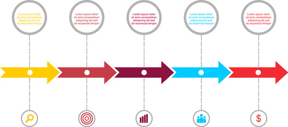 Infographic business logo Royalty Free Vector Image