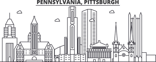 Modern city map - pittsburgh pennsylvania Vector Image