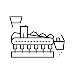 Sinter plant steel production line icon Royalty Free Vector
