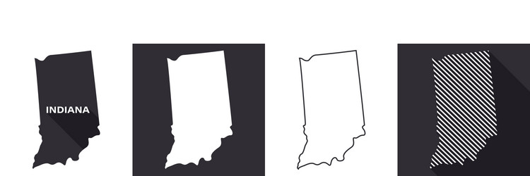 Indiana State Shape Outline Vector Images (over 170)
