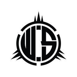 Ws logo monogram diamond abstract shape design Vector Image
