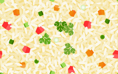 Rice seamless pattern food background Royalty Free Vector