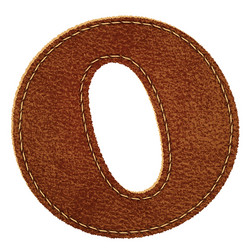 Leather textured letter e Royalty Free Vector Image