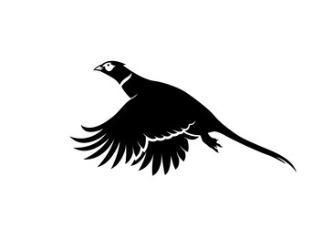 Pheasant hunting template Royalty Free Vector Image