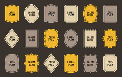 Set of product label templates different shapes Vector Image