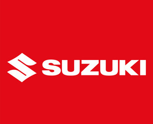 Suzuki brand logo car symbol with name white Vector Image