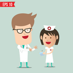 Cartoon doctor analyse x-ray a report - - ep Vector Image