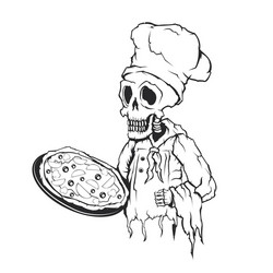 Skeleton chef cook Royalty Free Vector Image - VectorStock