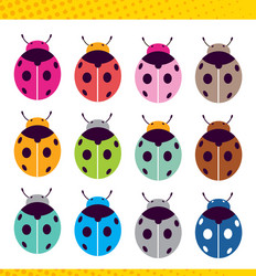 Ladybug patterns set Royalty Free Vector Image