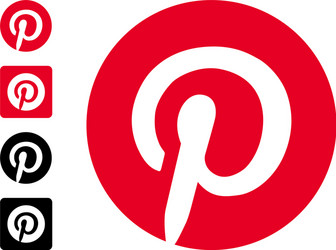 Pinterest logo icon Royalty Free Vector Image - VectorStock