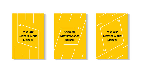 Quotes poster brochure Royalty Free Vector Image