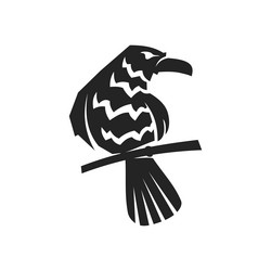 Raven logo template isolated brand identity icon Vector Image