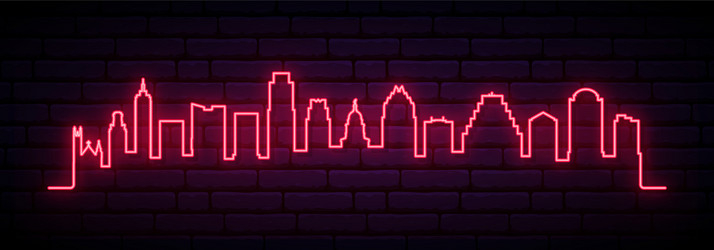 Austin city skyline horizontal banner Royalty Free Vector