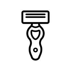 Shaving razor isolated outline icon Royalty Free Vector