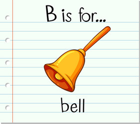 Flashcard alphabet b is for brain Royalty Free Vector Image