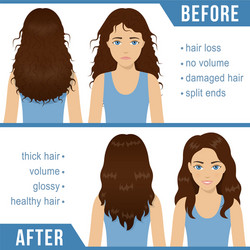 Hair care treatment Royalty Free Vector Image - VectorStock