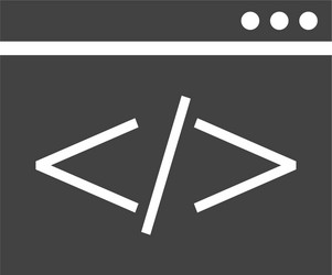 Html coding line black icon Royalty Free Vector Image