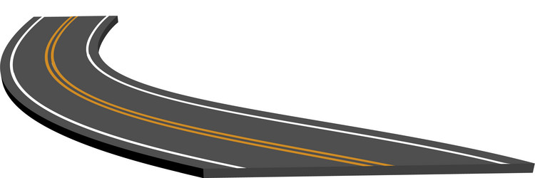 Asphalt road in scale in perspective isolated Vector Image