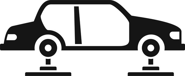 Robot car assembly icon simple style Royalty Free Vector