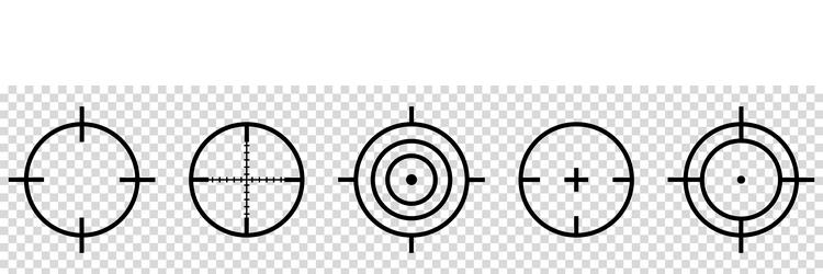 Aim or crosshair linear icon target line Vector Image