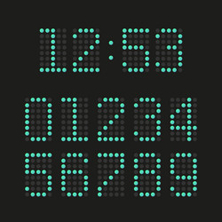 Digital clock set in pixel style electronic Vector Image