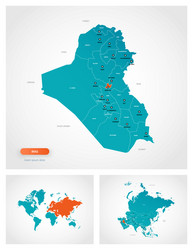 Iraq infographic map Royalty Free Vector Image