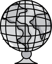 Earth Grayscale Map Vector Images (79)