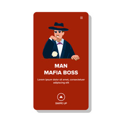 Man mafia boss Royalty Free Vector Image - VectorStock