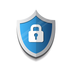 Cyber security logo with shield and check mark Vector Image