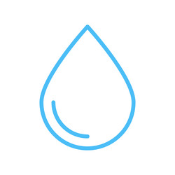 Water drop shape line drops icon Royalty Free Vector Image