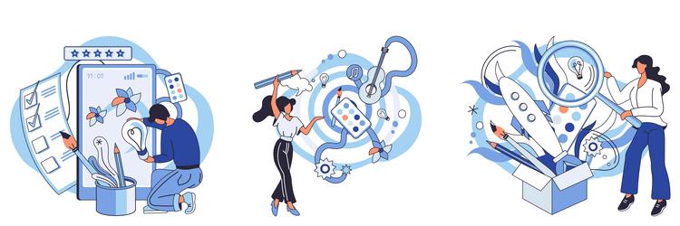 Artistic imagination the leap Royalty Free Vector Image