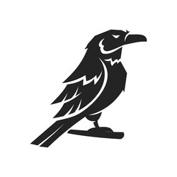 Raven logo template isolated brand identity icon Vector Image