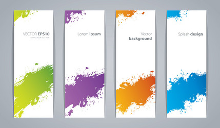 Splash banners color Royalty Free Vector Image