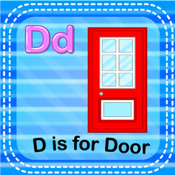 Flashcard letter d is for duck Royalty Free Vector Image