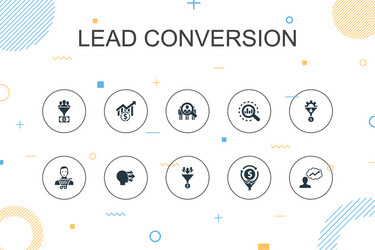 Practices of lead conversion circle infographic Vector Image