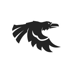 Raven logo template isolated brand identity icon Vector Image