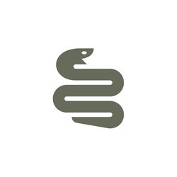 Annular snake sign icons in flat design style Vector Image