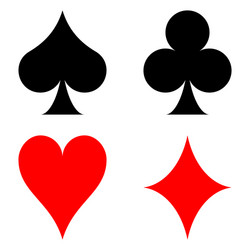 Polygonal symbols of playing card Royalty Free Vector Image