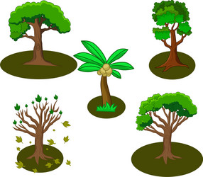 Green tree cartoon Royalty Free Vector Image - VectorStock