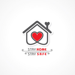 For stay home and safe concept Royalty Free Vector Image