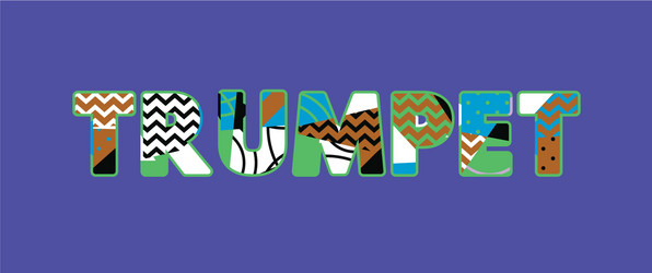 Trumpet concept word art Royalty Free Vector Image