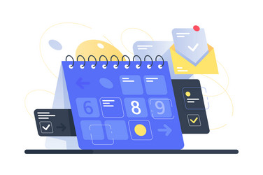 Time management business planning schedule Vector Image