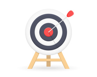 Goal achievement path chart to target successful Vector Image