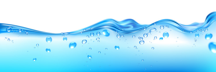 Realistic water wave Royalty Free Vector Image